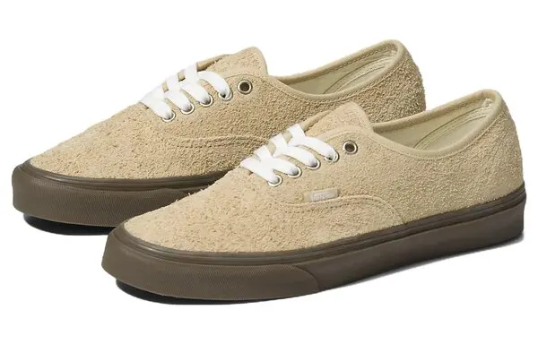 VANS Authentic Hairy Suede Sneakers - Cream/brown