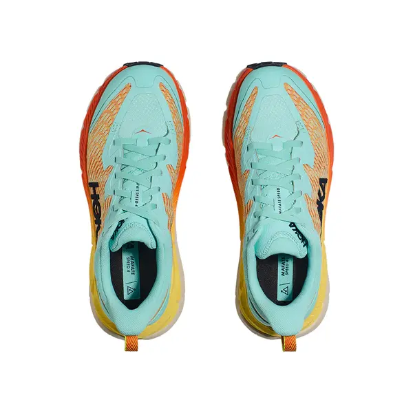 Hoka One One Mafate Speed 4 Sneakers - Green/orange