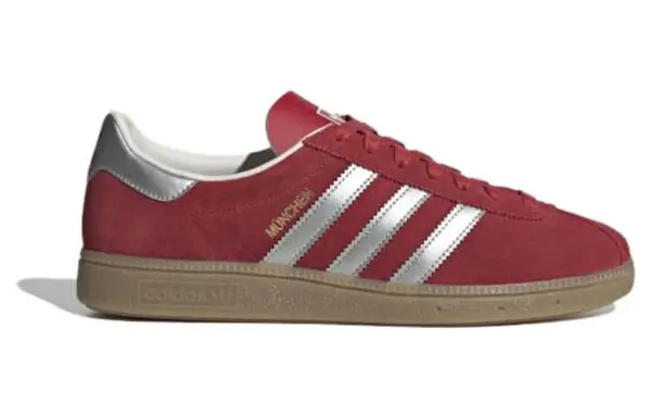 Adidas Munchen Scarlet Gum Sneakers - Scarlet/matte Silver/gum