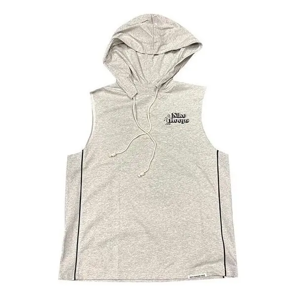 Nike Dri-fit Standard Issue Hooded Sleeveless Top - Grey/multi-color