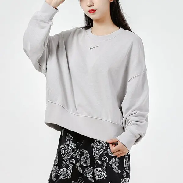 Nike Logo Crewneck Pullover - Grey