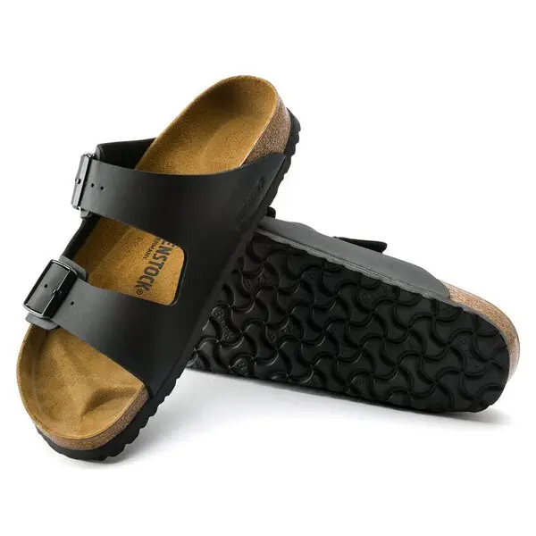 BIRKENSTOCK Arizona Birko Flor Sandals - Black