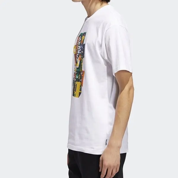 Adidas Originals Pattern Logo Printing Short Sleeve