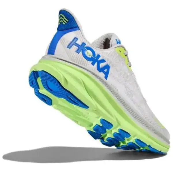 Hoka One One Clifton Wide Athletic Sneakers - Grey/blue/green