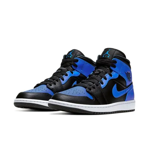JORDAN 1 Mid "hyper Royal - Black/hyper Royal/white
