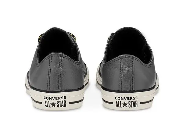 CONVERSE Chuck Taylor All Star Tumbled Leather Low Top Sneakers - Gray/white