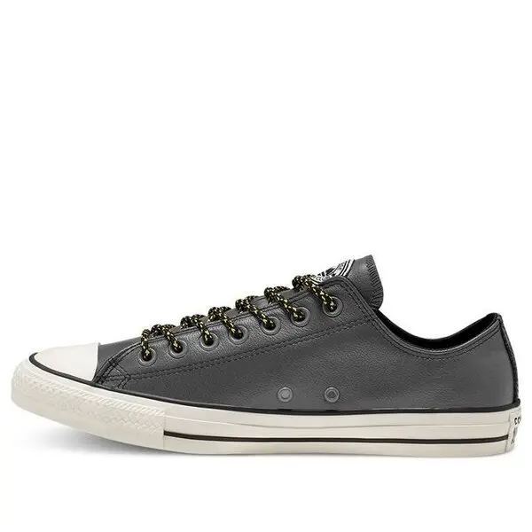 CONVERSE Chuck Taylor All Star Tumbled Leather Low Top Sneakers - Gray/white