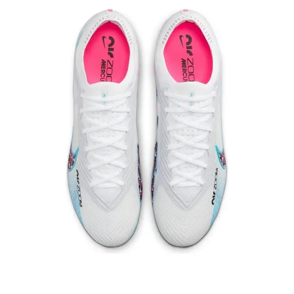 Nike Zoom Mercurial Vapor 15 Elite Fg "blast Pack" Athletic Sneakers - White/pink