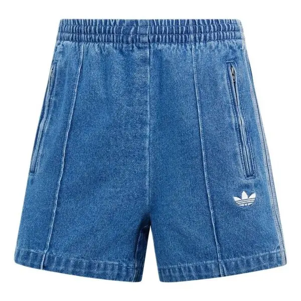 Adidas Adicolor Denim Firebird Shorts - Blue