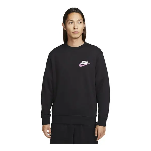 Nike Club French Terry Crew Sweatshirt - Black
