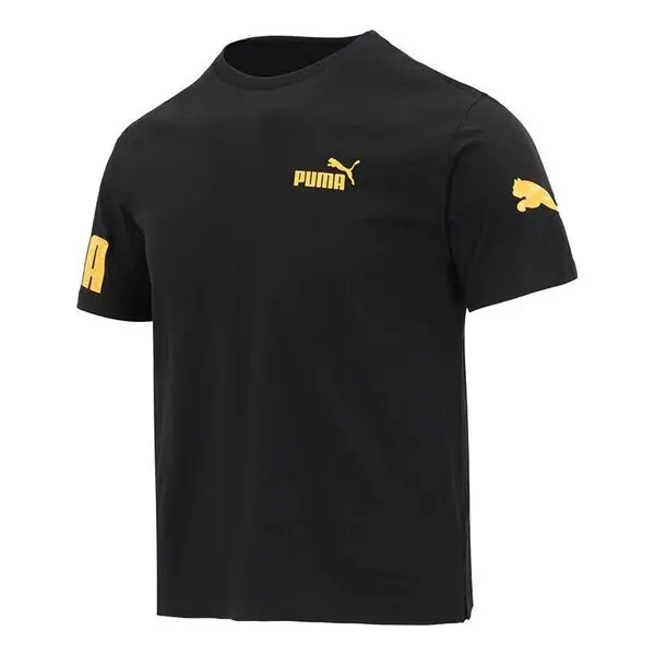 PUMA Power Summer Shirt 'black - Black/gold