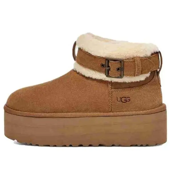 UGG Ultra Mini Belted Roller Boot - Chestnut