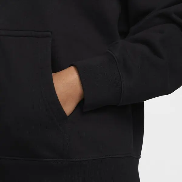 Nike X Stussy Ss24 Full-zip Fleece Hoodie 'black White - Black/white