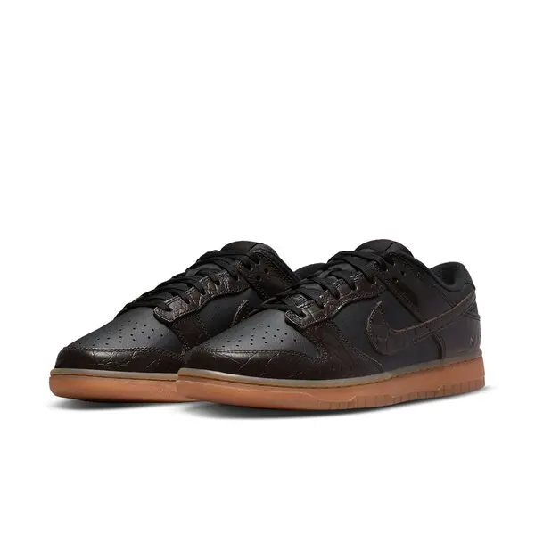 Nike Dunk Low Se 'chocolate Croc' Sneakers - Black//brown
