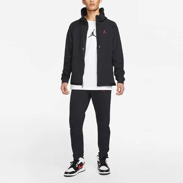 JORDAN Drawstring Lacing Sweatpants 'black