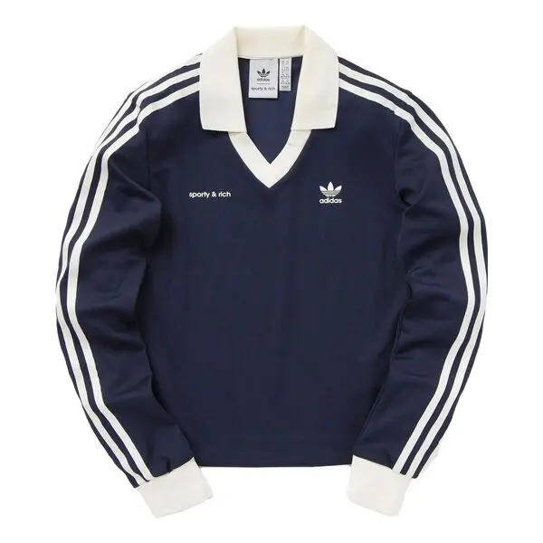 Adidas X Sporty & Rich Long Sleeve Top - Navy/white