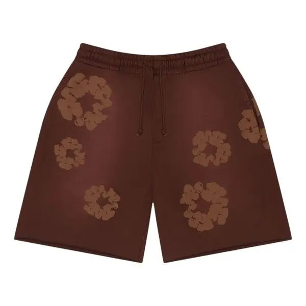 DENIM TEARS Cotton Wreath Sweat Shorts - Brown