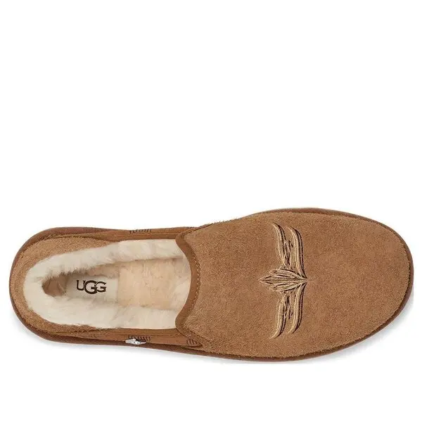 UGG X Cotd Kenton Suede Slip-on Shoes With Embroidery - Chestnut