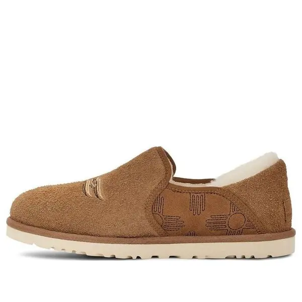 UGG X Cotd Kenton Suede Slip-on Shoes With Embroidery - Chestnut
