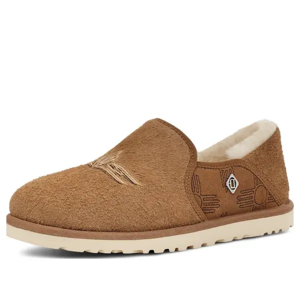 UGG X Cotd Kenton Suede Slip-on Shoes With Embroidery - Chestnut