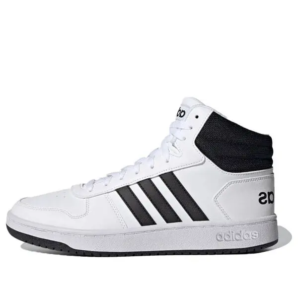 Adidas Hoops 2.0 Mid Top Sneakers - White/black