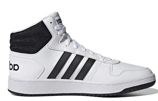 Adidas Hoops 2.0 Mid Top Sneakers - White/black