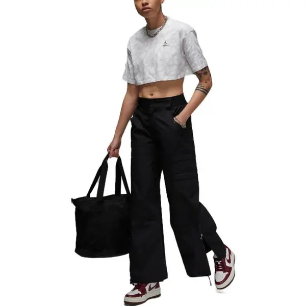 JORDAN Sport Cropped T-shirt - Marbled White