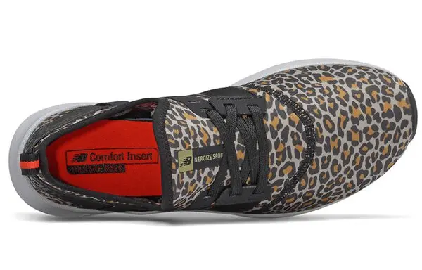 NEW BALANCE Nergize Sport Leopard Print Athletic Shoes - Black