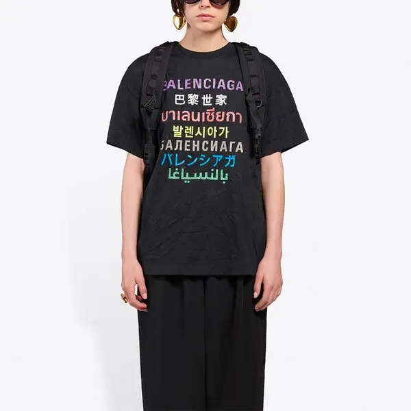 Balenciaga Printing Logo Short Sleeve