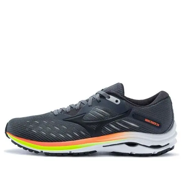 Mizuno Wave Rider 24 Running Shoes - Black/orange
