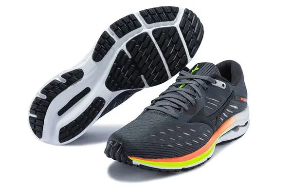 Mizuno Wave Rider 24 Running Shoes - Black/orange