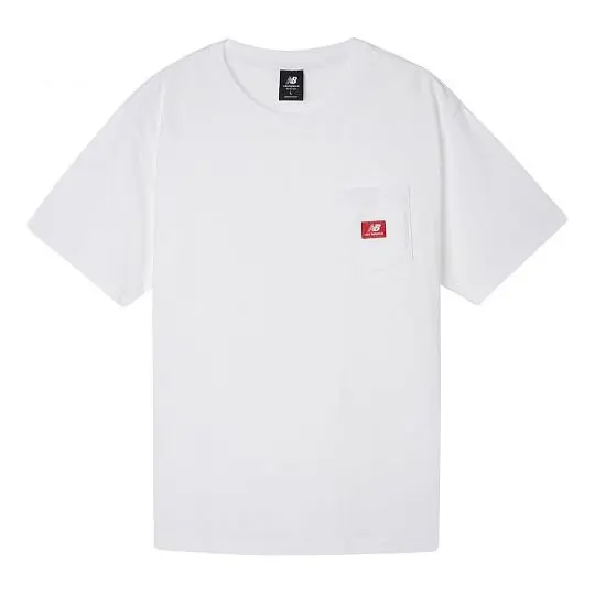 NEW BALANCE Essentials Pocket T-shirt Asia Sizing - White