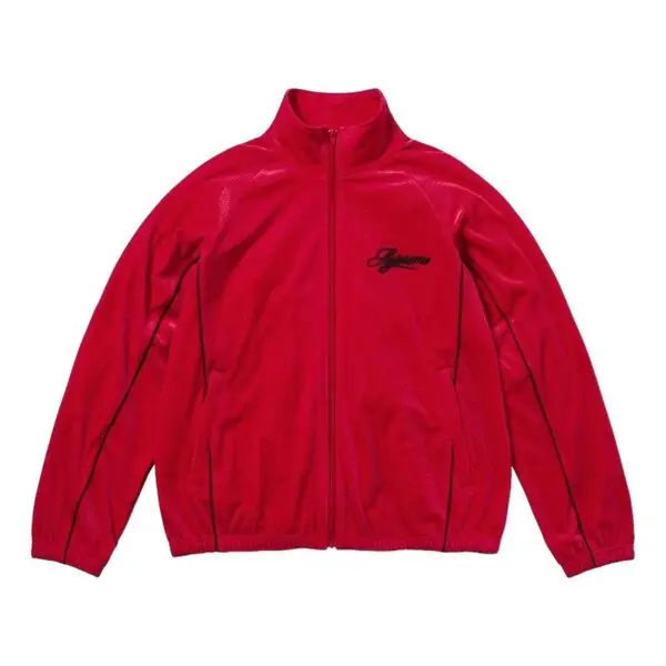 Supreme Ss26 Velour Mesh Track Jacket - Red