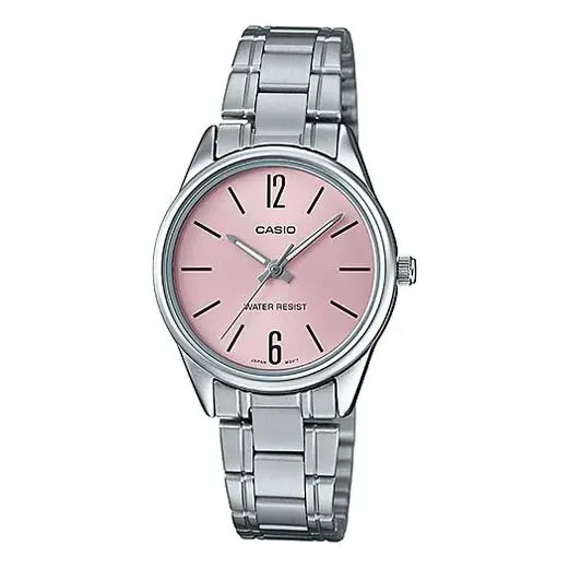 Casio Stainless Steel Analog Quartz Watch - Pink