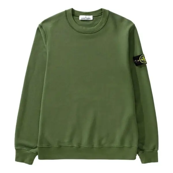 Stone Island Garment Dyed Classic Sweatshirt 'olive - Olive Green