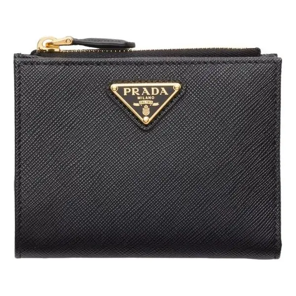 Prada Fw25 Small Saffiano Leather Wallet - Black