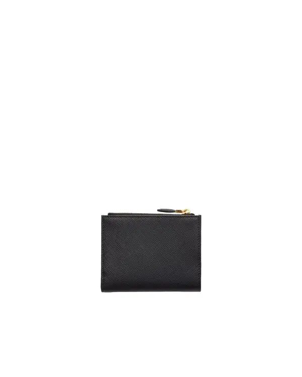 Prada Fw25 Small Saffiano Leather Wallet - Black