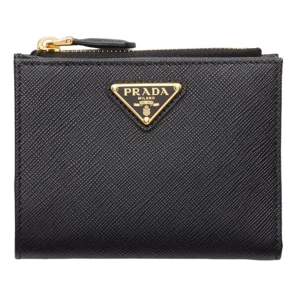 Prada Fw25 Small Saffiano Leather Wallet - Black