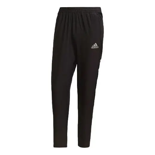 Adidas Logo Sports Running Long Pants/trousers - Black