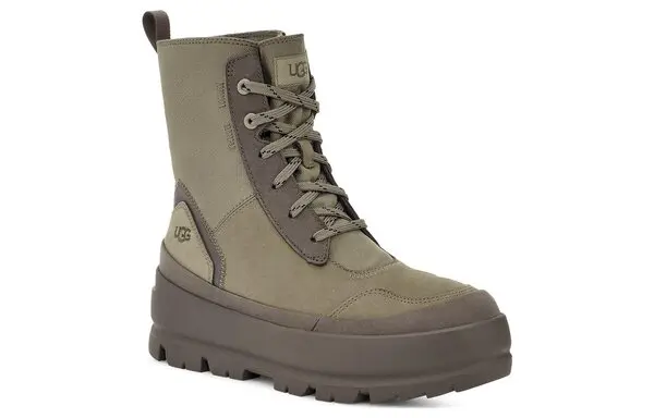 UGG Lug Sole Lace-up Boots - Moss Green