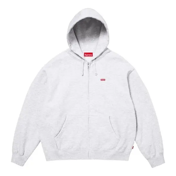 Supreme Ss26 Small Box Zip Up Hooded Sweatshirt 'ash - Grey