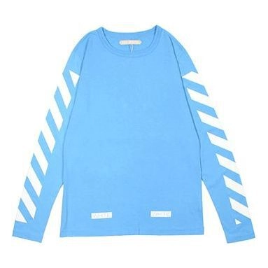 Off-White C/o 13 Alphabet Stripe Long Sleeve T-shirt - Blue