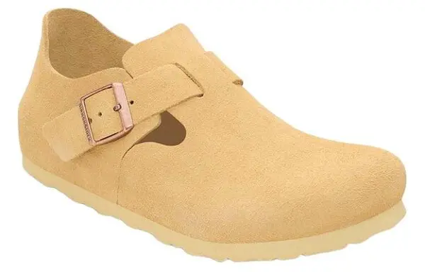 BIRKENSTOCK London Suede Leather Buckled Shoes - Yellow
