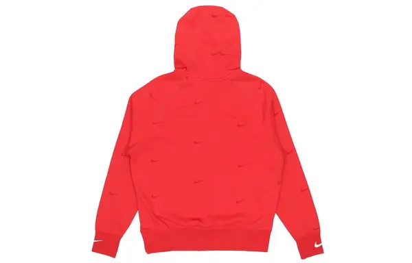 Nike Athleisure Sportswear Hooded Fleece Lined Sweatshirt - Red