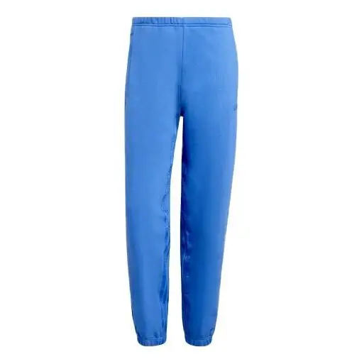 Adidas Originals Version Series Solid Color Elastic Waistband Loose Sports Pants - Blue