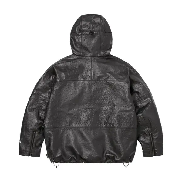 Supreme Gore-tex Ostrich Embossed Leather Jacket