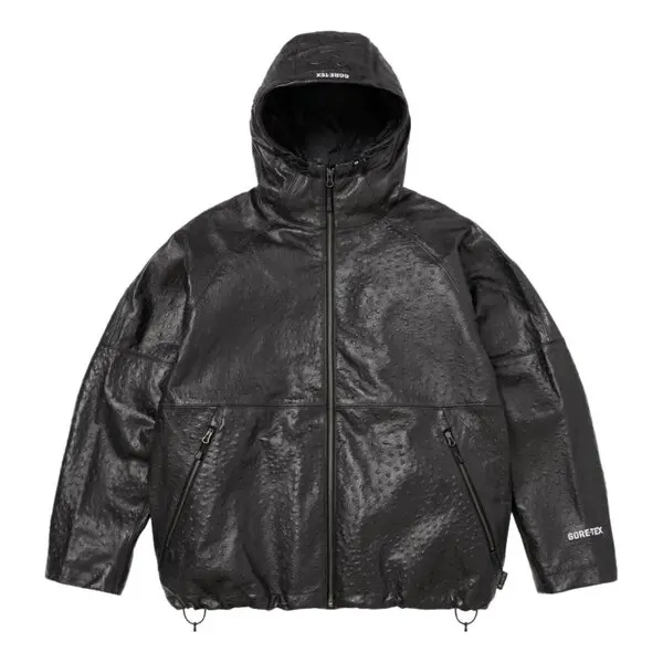 Supreme Gore-tex Ostrich Embossed Leather Jacket - Black