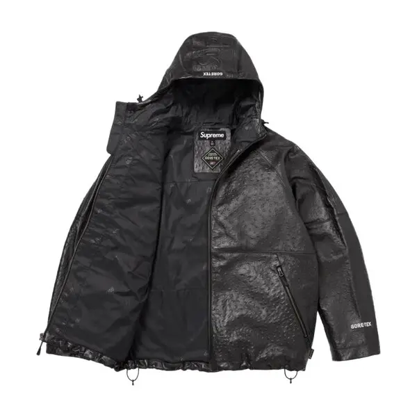 Supreme Gore-tex Ostrich Embossed Leather Jacket