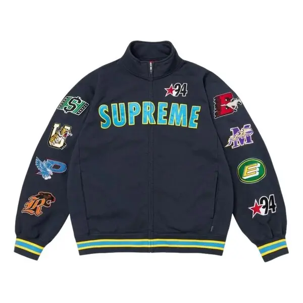 Supreme Mascots Zip Up Sweatshirt Jacket - Navy