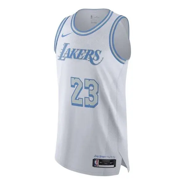 Nike X Nba Los Angeles Lakers Lebron James 23 Jersey - White/blue